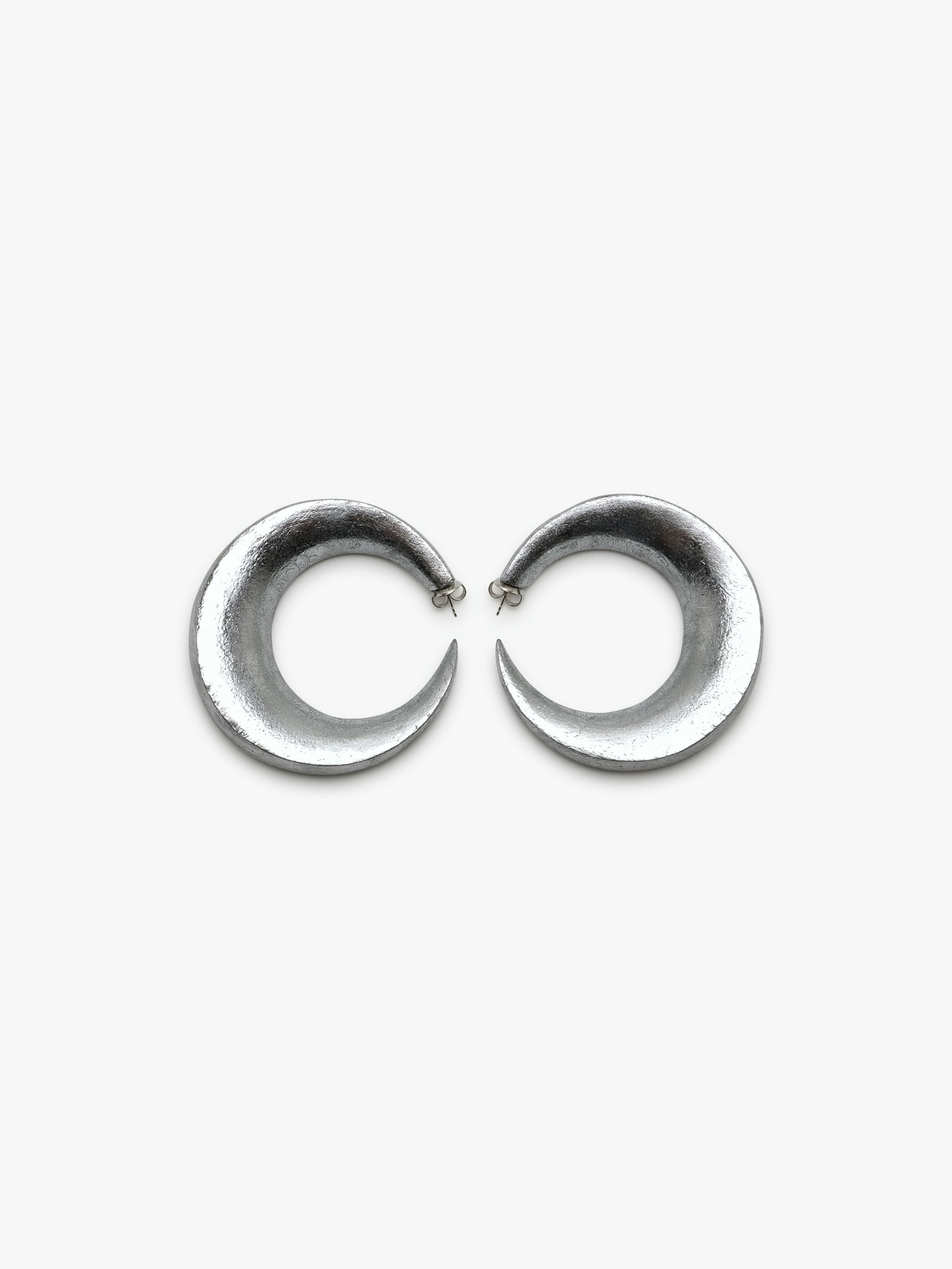 Full moon stud earring: silverfoil – Monies