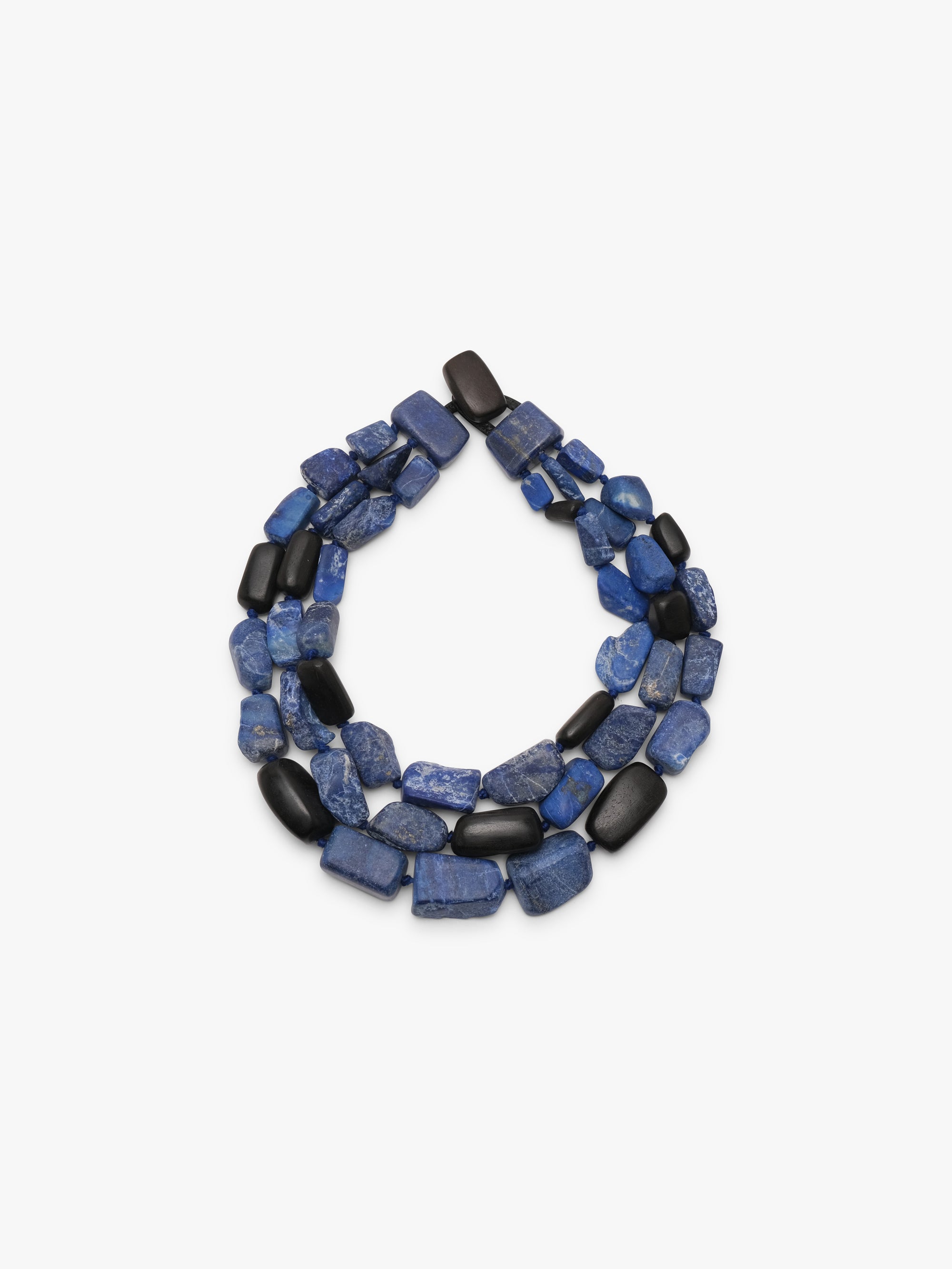 Necklace: lapis lazuli, ebony – Monies